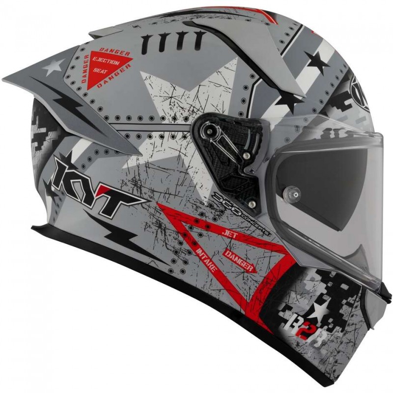 KYT R2R MAX ASSAULT MATT GREY - MotoArt